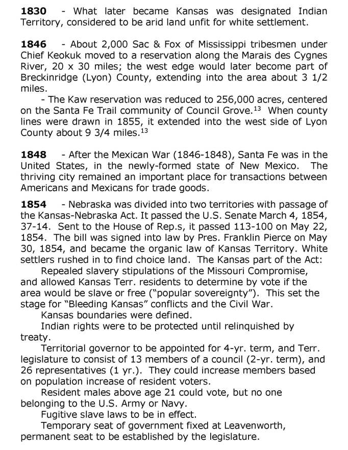 Year-by-year History | The North Lyon County Museum