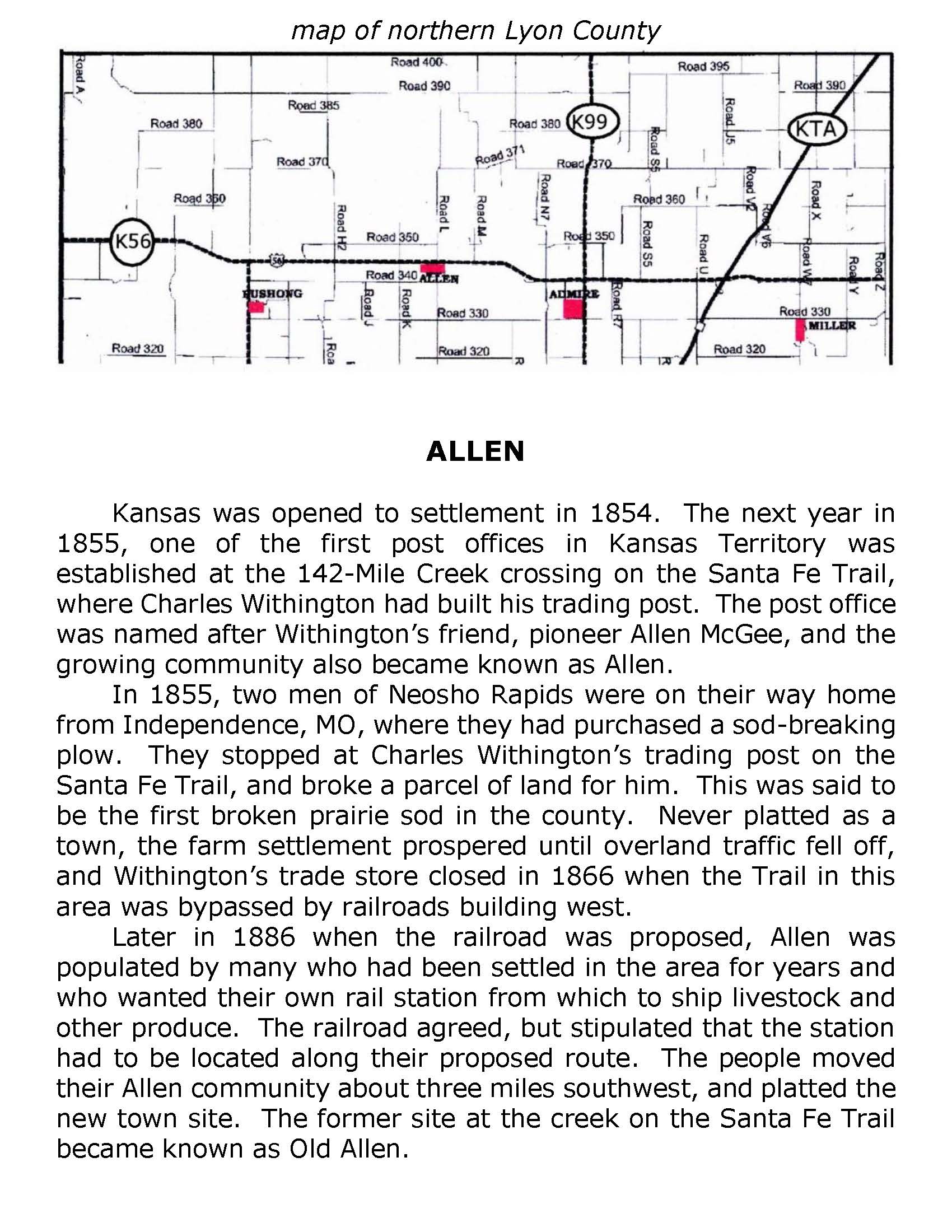 Allen | The North Lyon County Museum