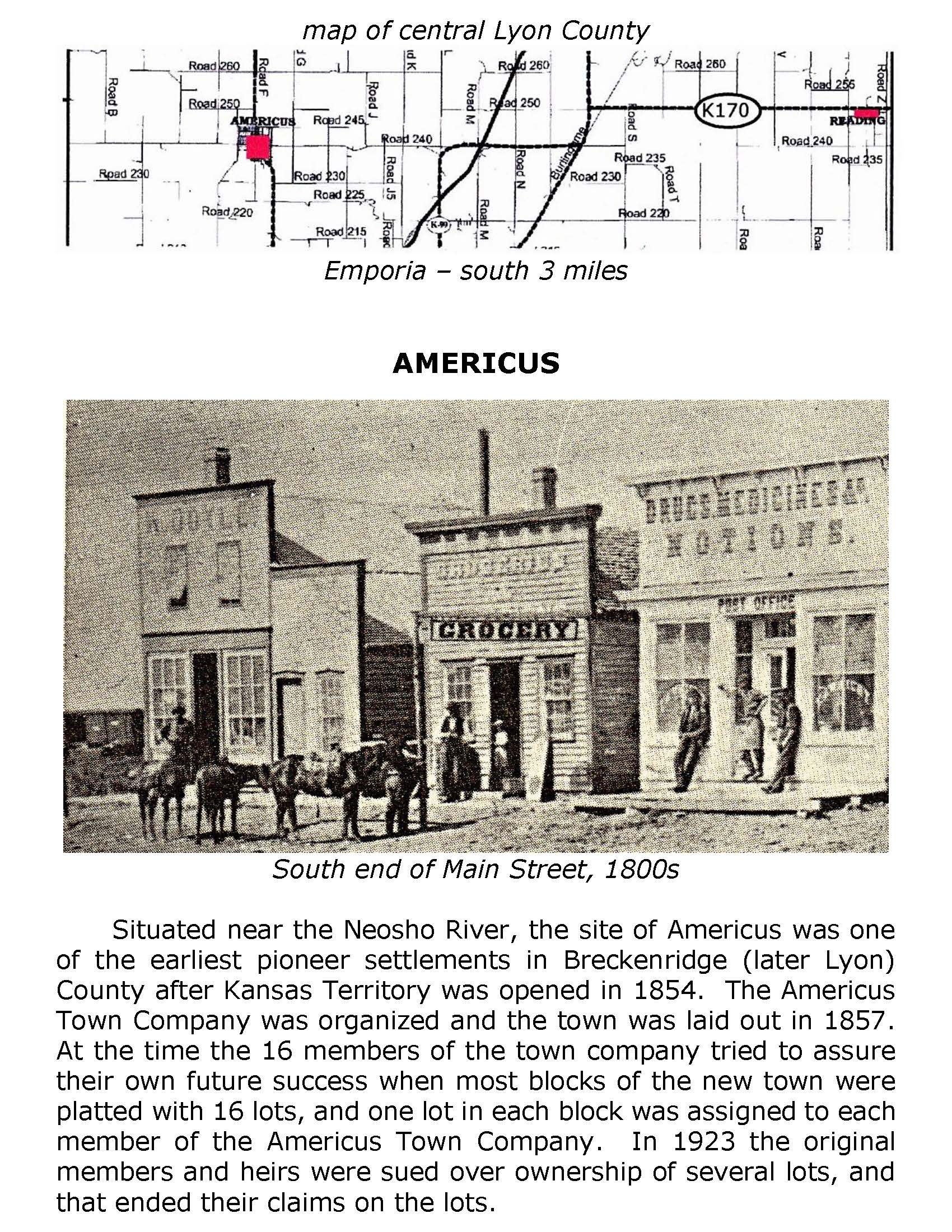 Americus | The North Lyon County Museum