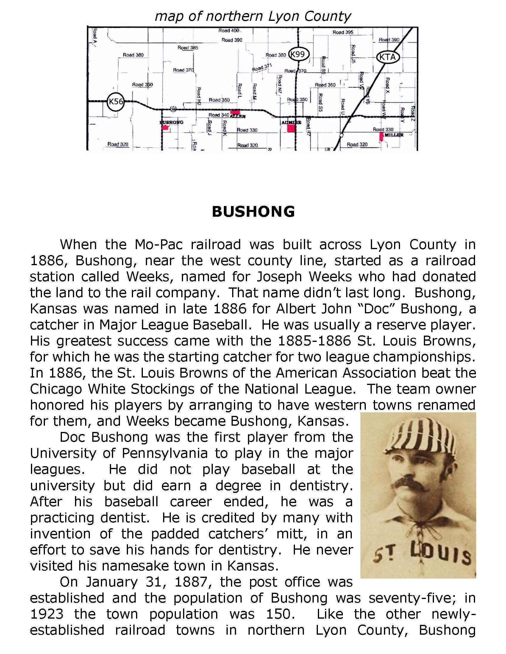 Bushong | The North Lyon County Museum