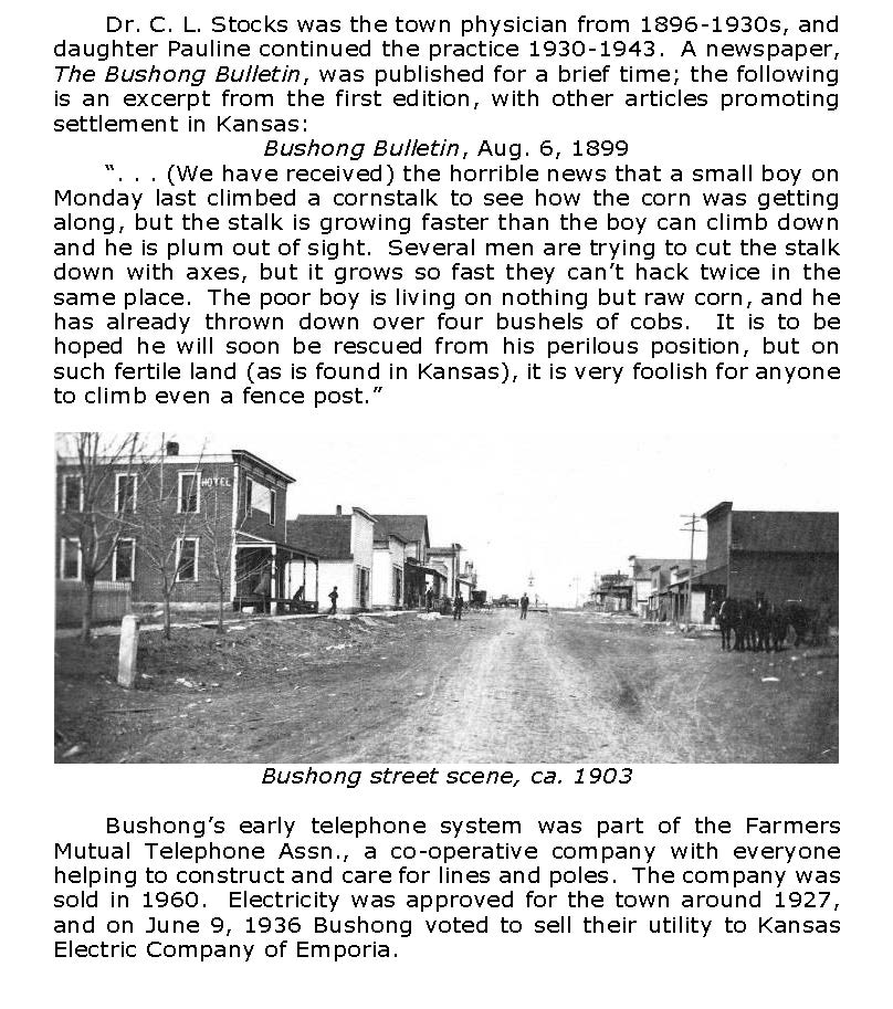 Bushong | The North Lyon County Museum